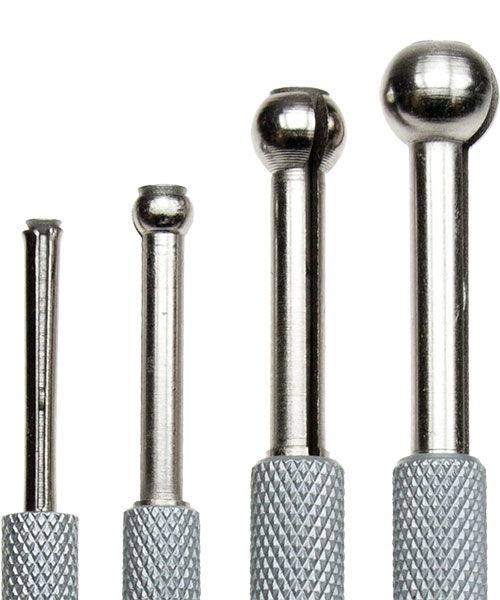 Small Hole Gauge Set 4pcs 3mm 13mm 1 8 1 2 Arc Euro Trade
